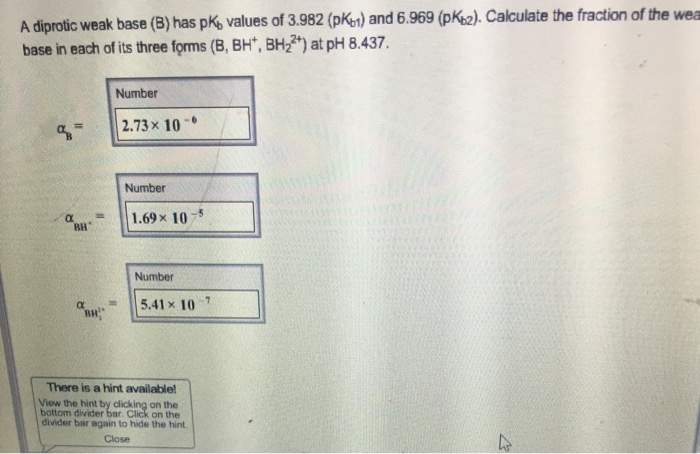 Solved A diprotic weak base (B) has pK_b values of 3.982 | Chegg.com
