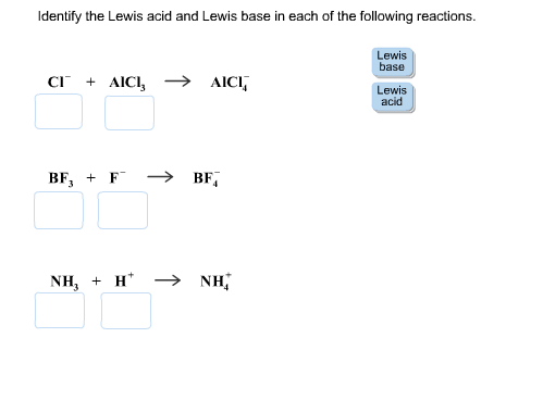 Solved Identify the Lewis acid and Lewis base in each of the | Chegg.com