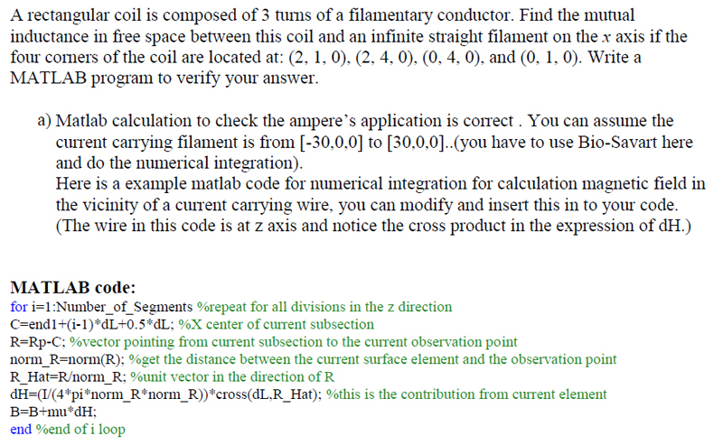 A rectangular coil is composed of 3 turns of a | Chegg.com