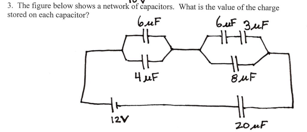 Solved 3. The figure below shows a network of capacitors. | Chegg.com