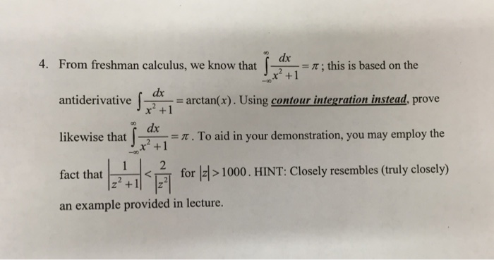 Solved From freshman calculus, we know that | Chegg.com