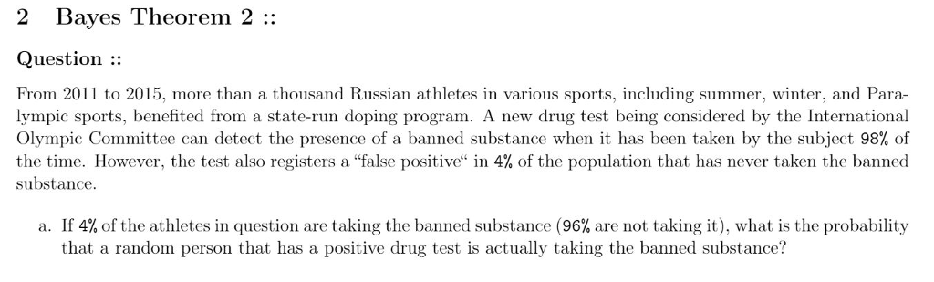Solved 2 Bayes Theorem 2 Question:: From 2011 to 2015, more | Chegg.com