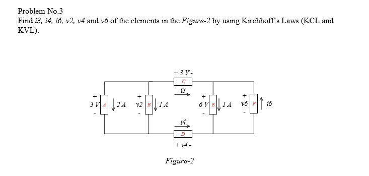 Solved Find i3, i4, i6, v2, v4 and v6 of the elements in the | Chegg.com