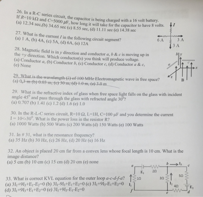 Solved In a R-c series circuit, the capacitor is being | Chegg.com