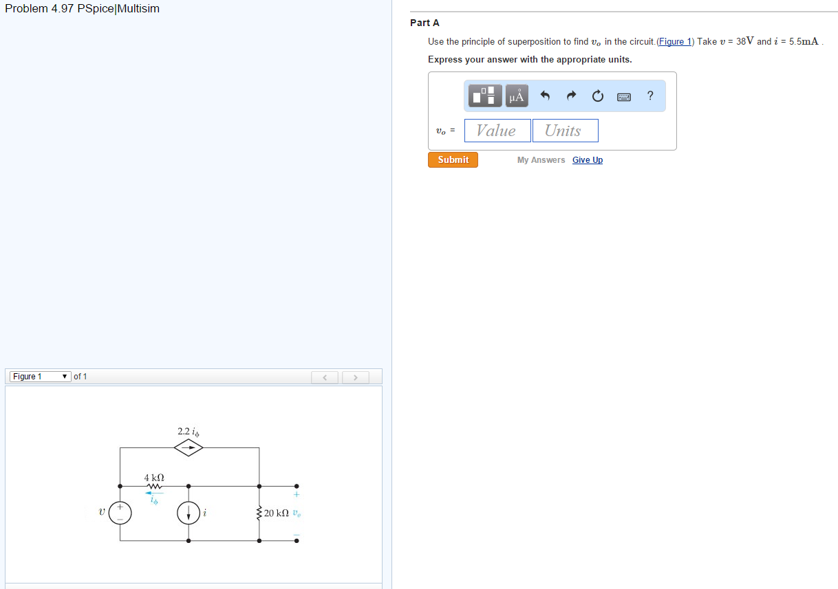 Solved: Problem 4.97 Pspice | MultisimPart A Use The Princ... | Chegg.com Solved: Problem 4.97 Pspice | MultisimPart A Use The Princ... | Chegg.com
