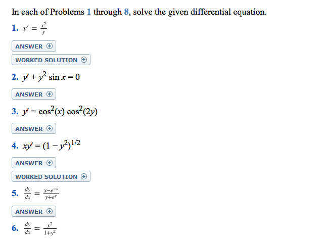 Solved In each of Problems 1 through 8, solve the given | Chegg.com