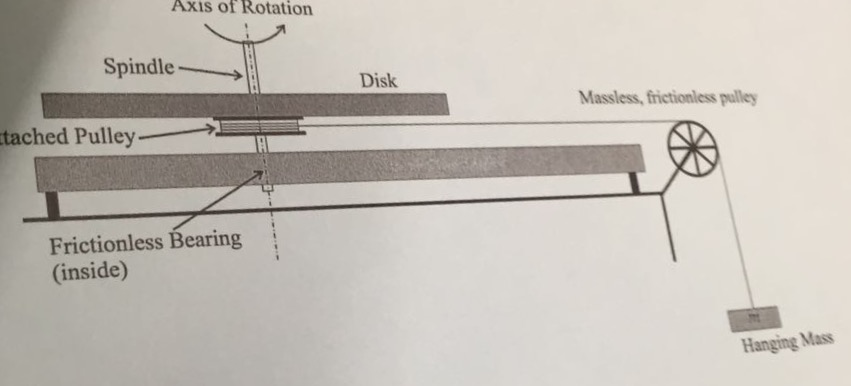 Solved in the apparatus pictured below, a hanging mass | Chegg.com