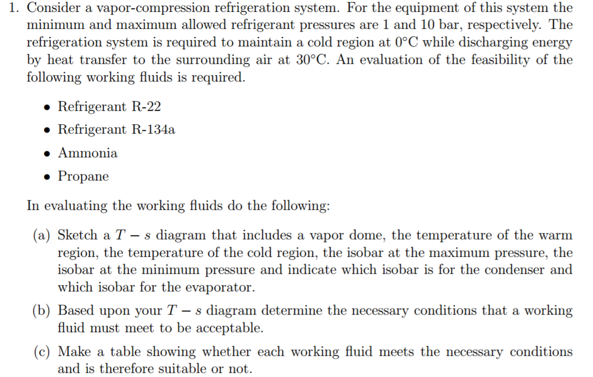 Solved Consider a vapor-compression refrigeration system. | Chegg.com