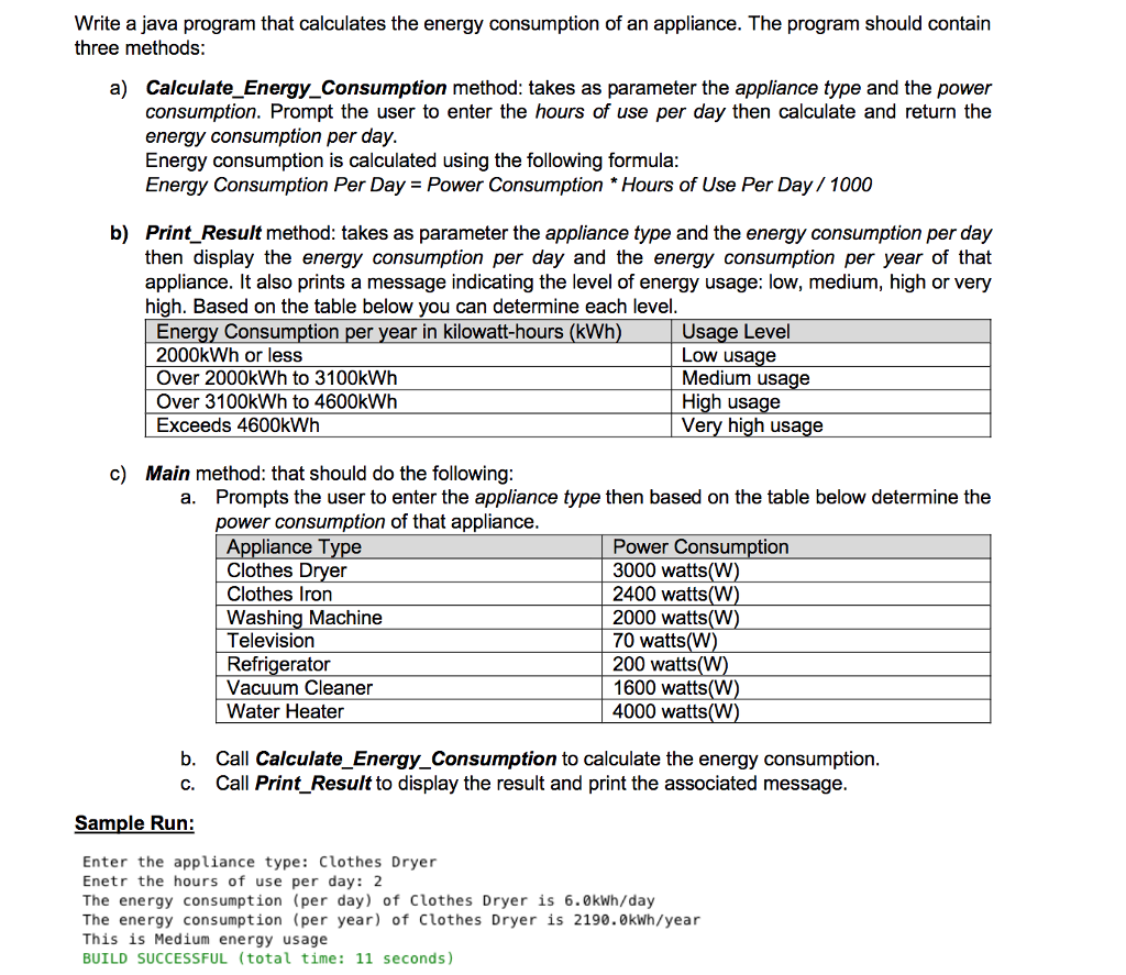 Solved Write a java program that calculates the energy | Chegg.com