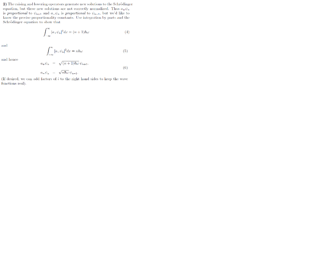 Solved The raising and lowering operators generate new | Chegg.com