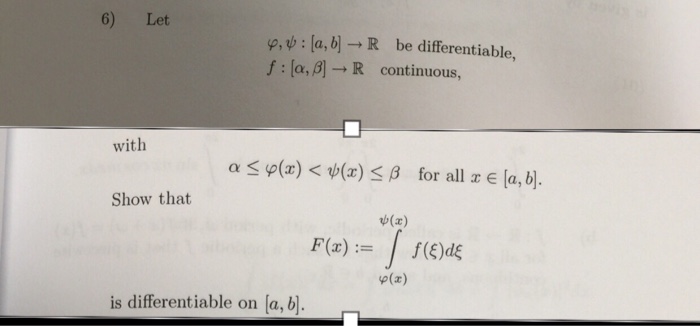 Solved Let Phi, Psi: [a, b] right arrow R be | Chegg.com