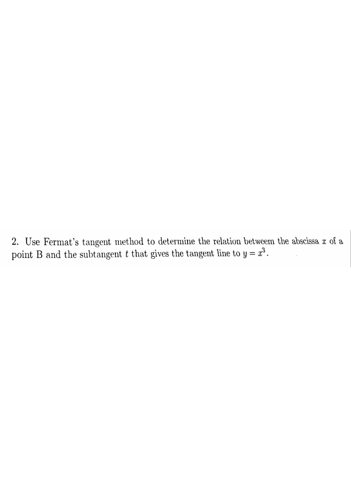 Solved 2· Use Fermat's tangent method to determine the | Chegg.com