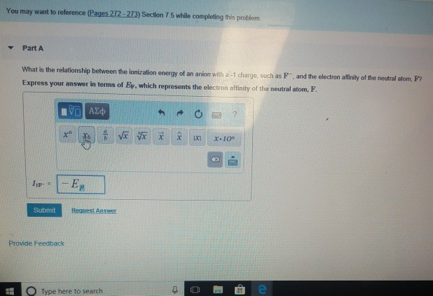 Solved Post Lecture Homework Chapter 07 Problem 7 52 With