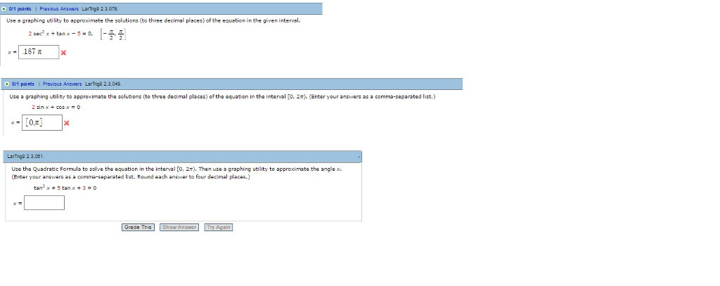 Solved Use A Graphing Utility To Approximate The Solutions