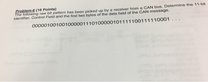 Solved The following raw bit pattern has been picked up by a | Chegg.com
