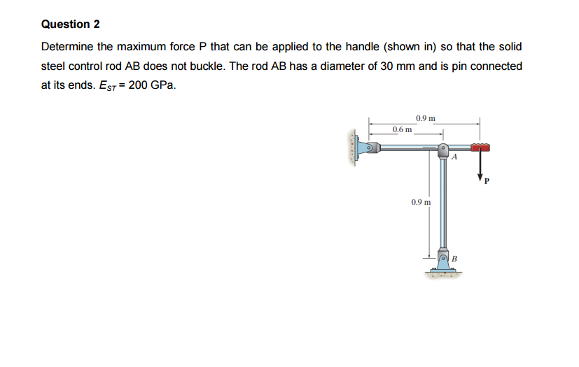 Solved Determine The Maximum Force P That Can Be Applied To