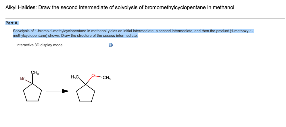 Solved Solvolysis Of 1 Bromo 1 Methylcyclopentane In