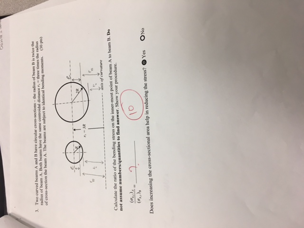 Solved Two curved beams A and B have circular cross-sections | Chegg.com