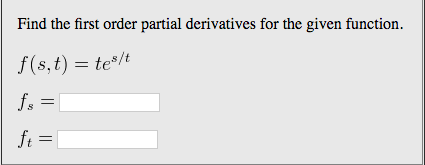 Solved: Find The First Order Partial Derivatives For The G... | Chegg.com