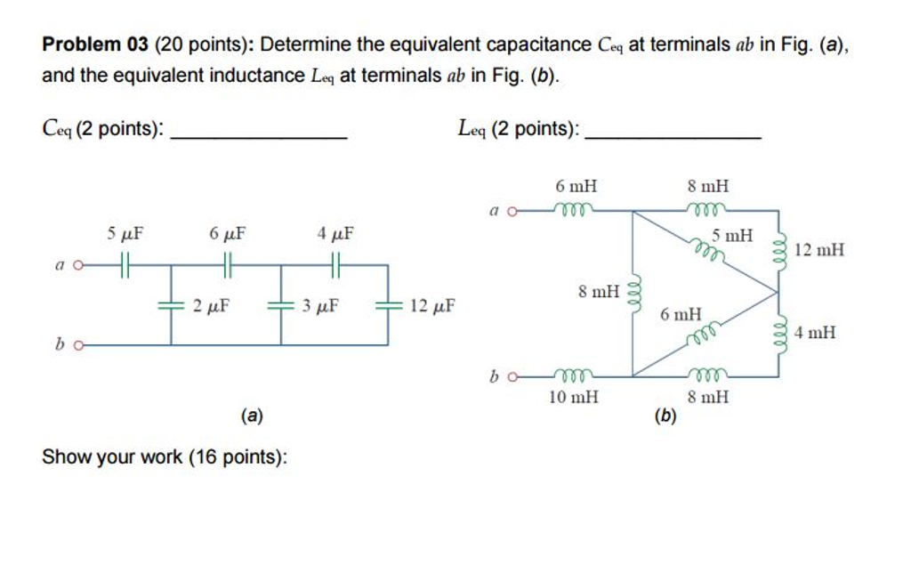Solved Determine the equivalent capacitance C_eq at | Chegg.com