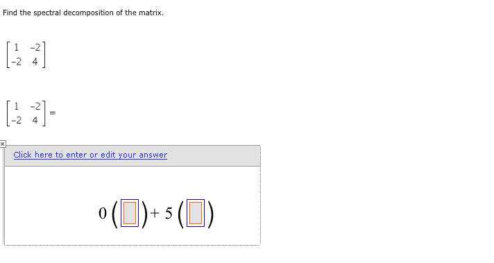 Solved Find The Spectral Decomposition Of The Matrix