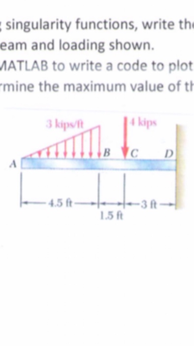 Solved D Using Singularity Functions Write The Equations 
