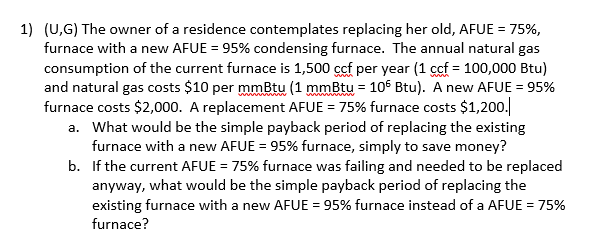 Solved 1) (US) The owner of a residence contemplates | Chegg.com
