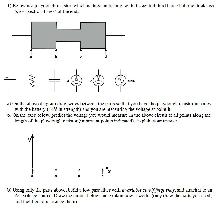 Solved Below is a playdough resistor, which is three units | Chegg.com