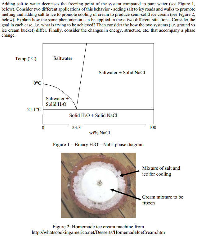 Solved Adding salt to water decreases the freezing point of | Chegg.com