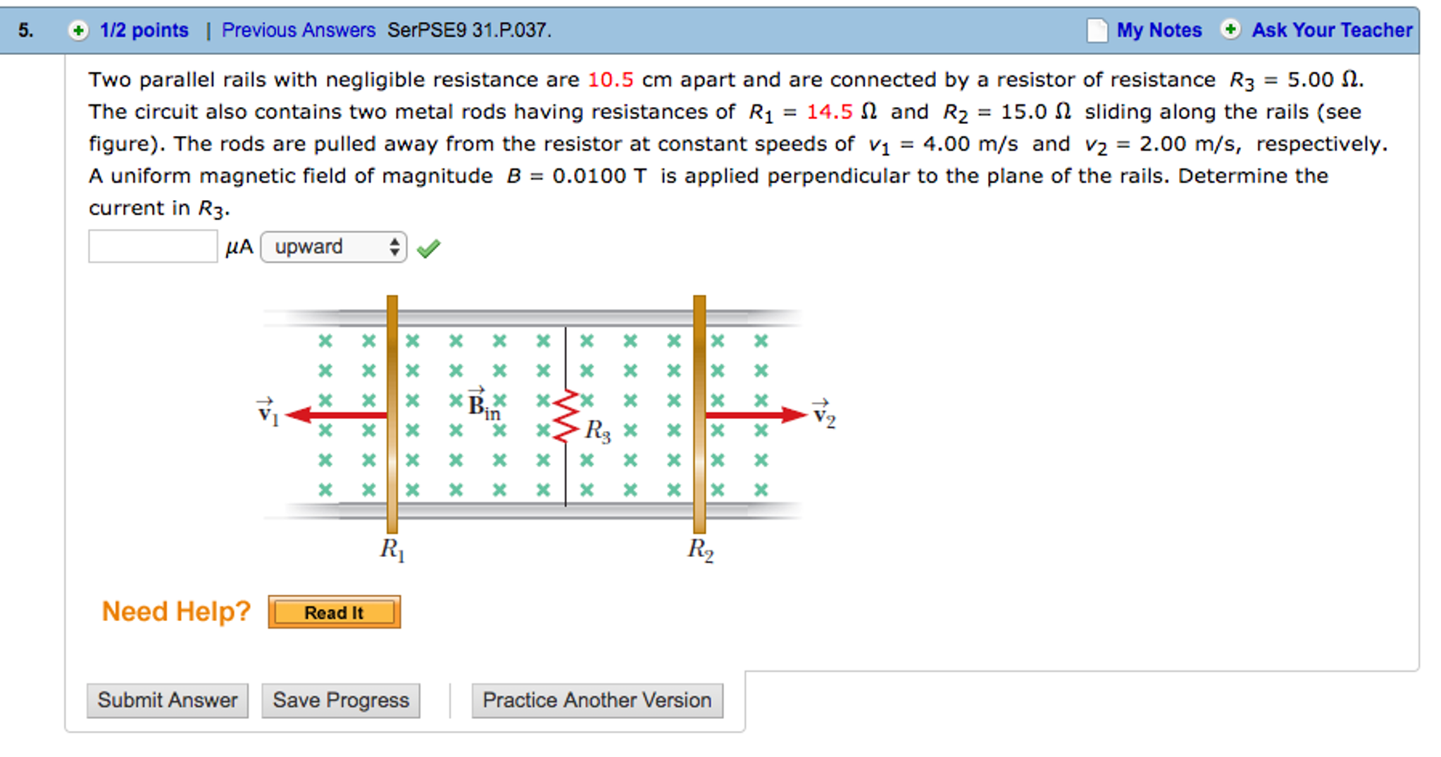 Solved Two parallel rails with negligible resistance are | Chegg.com