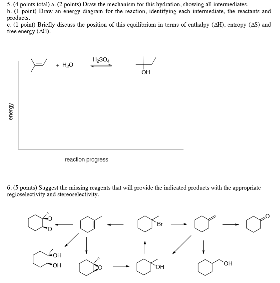Solved Draw the mechanism for this hydration, showing all | Chegg.com