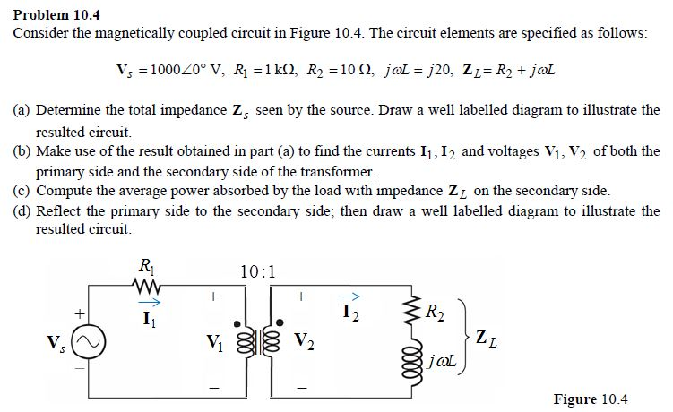 Solved Consider the magnetically coupled circuit in Figure | Chegg.com