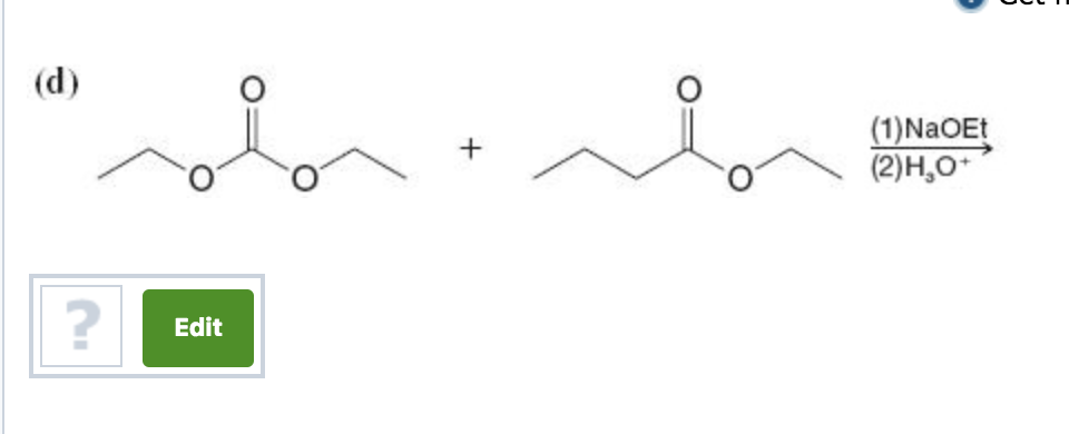 Solved (1)NaOEt Edit | Chegg.com
