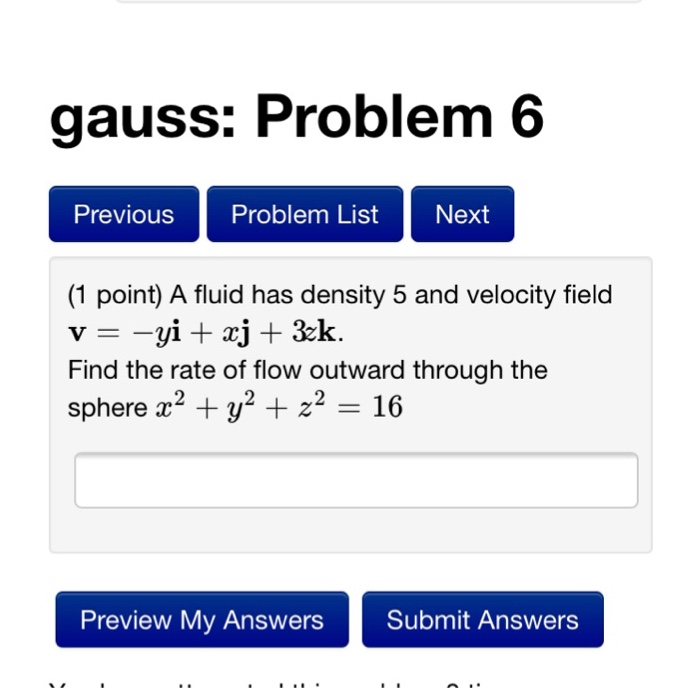 Solved A fluid has density 5 and velocity field v = - yi + | Chegg.com