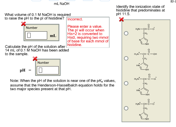 Solved A 20 mL sample of 0.2 M histidine in its fully | Chegg.com