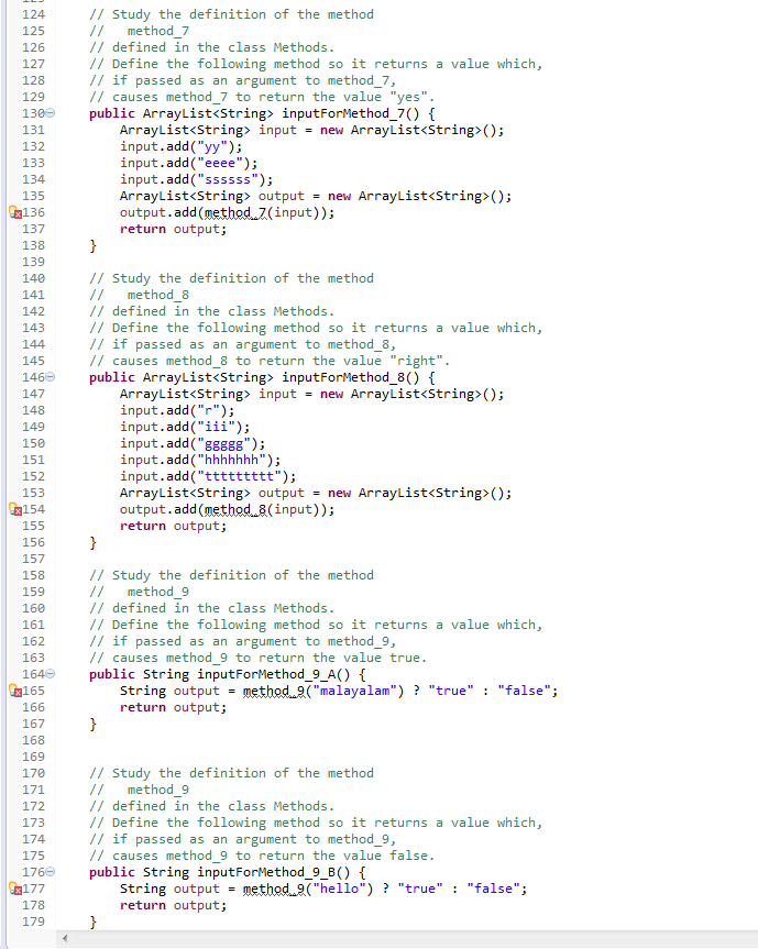 Solved // Study the definition of the method method 7 125 | Chegg.com