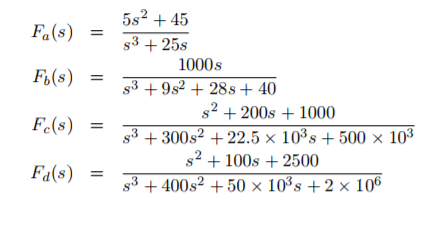 Solved For each of the following s-domain functions F(s), | Chegg.com