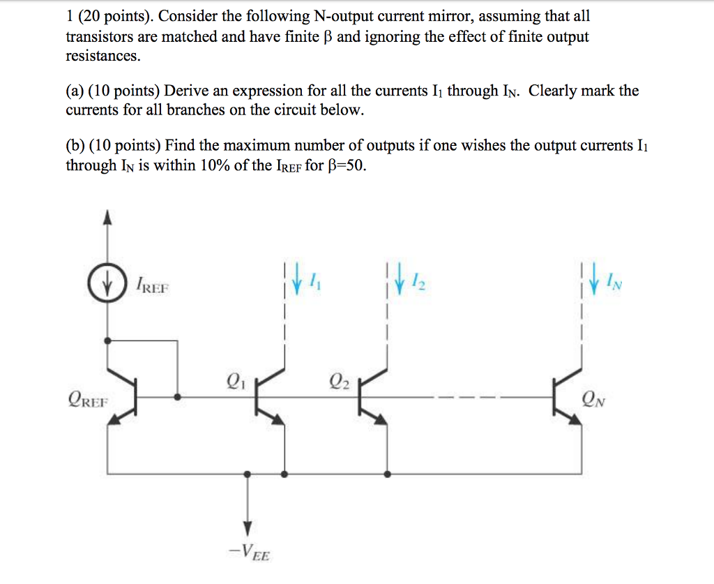 Solved 1 (20 points). Consider the following N-output | Chegg.com