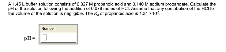 Solved A 1.45 L buffer solution consists of 0.327 M | Chegg.com