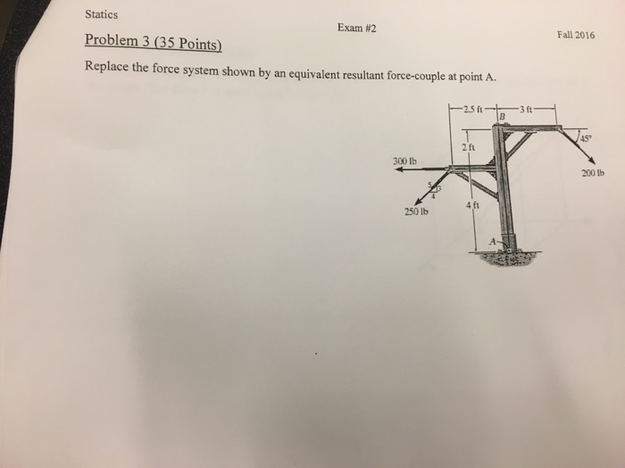 Solved Replace the force system shown by an equivalent | Chegg.com