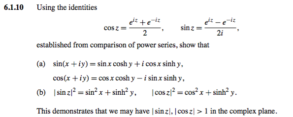 Using the identities cos z=, sinz=, established from | Chegg.com