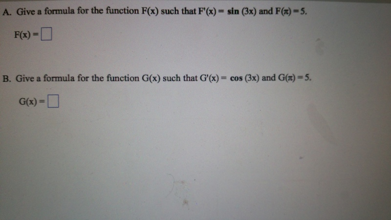Solved Give a formula for the function F(x) such that F'(x) | Chegg.com