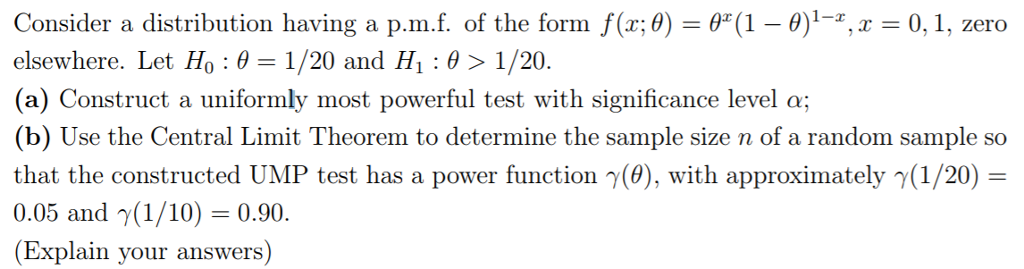 Solved Consider a distribution having a p.m.f. of the form | Chegg.com