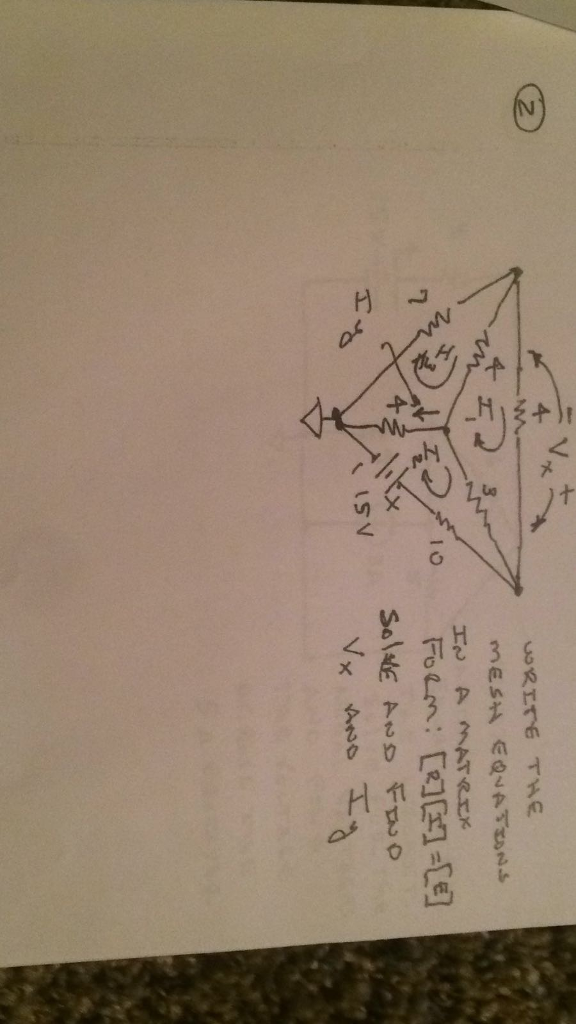 Solved Write the mesh equations in A matrix Form: [R] [I] | Chegg.com