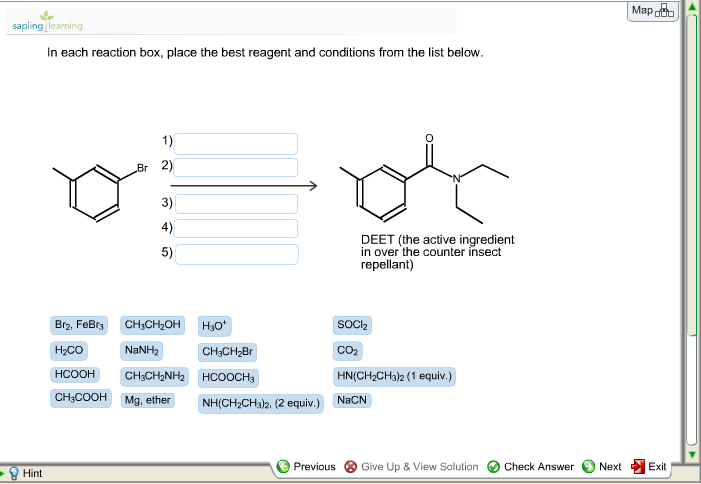 Solved Map pling In each reaction box, place the best | Chegg.com