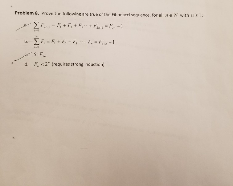 Solved Problem 8 Prove The Following Are True Of The 