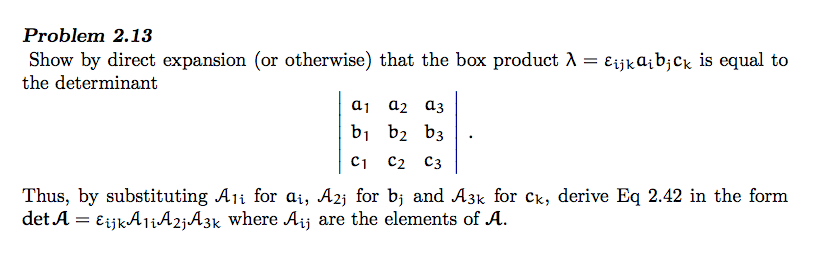 Solved Problem 2.13 Show by direct expansion (or otherwise) | Chegg.com