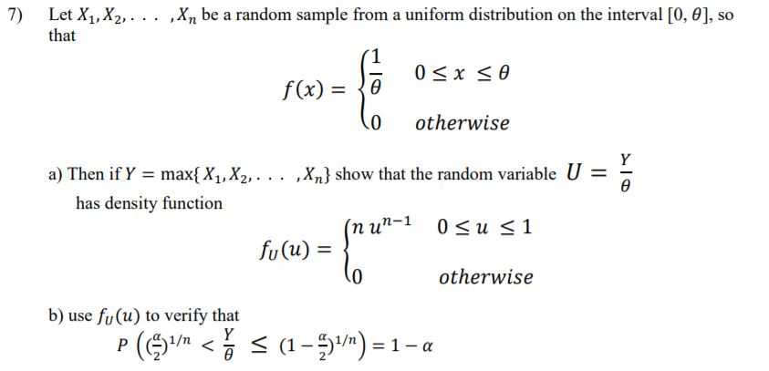 Solved Let X1, X2, . . . , Xn be a random sample from a | Chegg.com