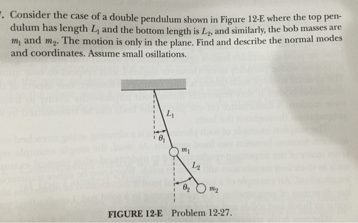 Solved Consider the case of a double pendulum shown in | Chegg.com