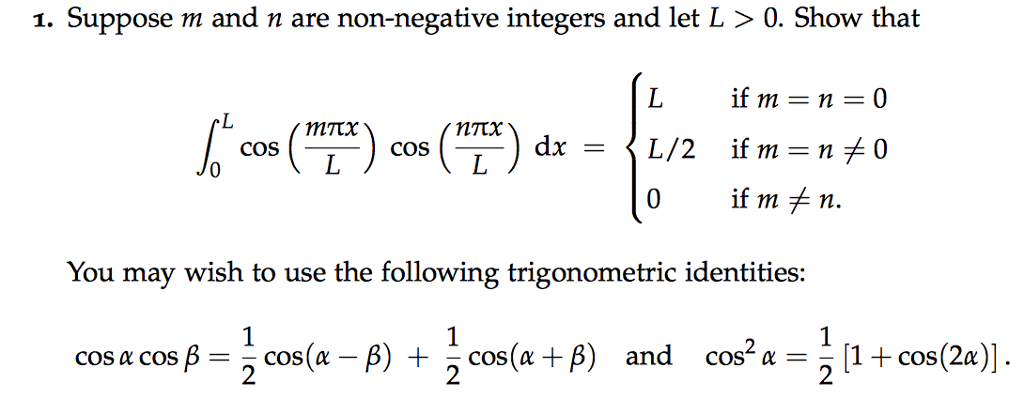 Solved 1. Suppose m and n are non-negative integers and let | Chegg.com